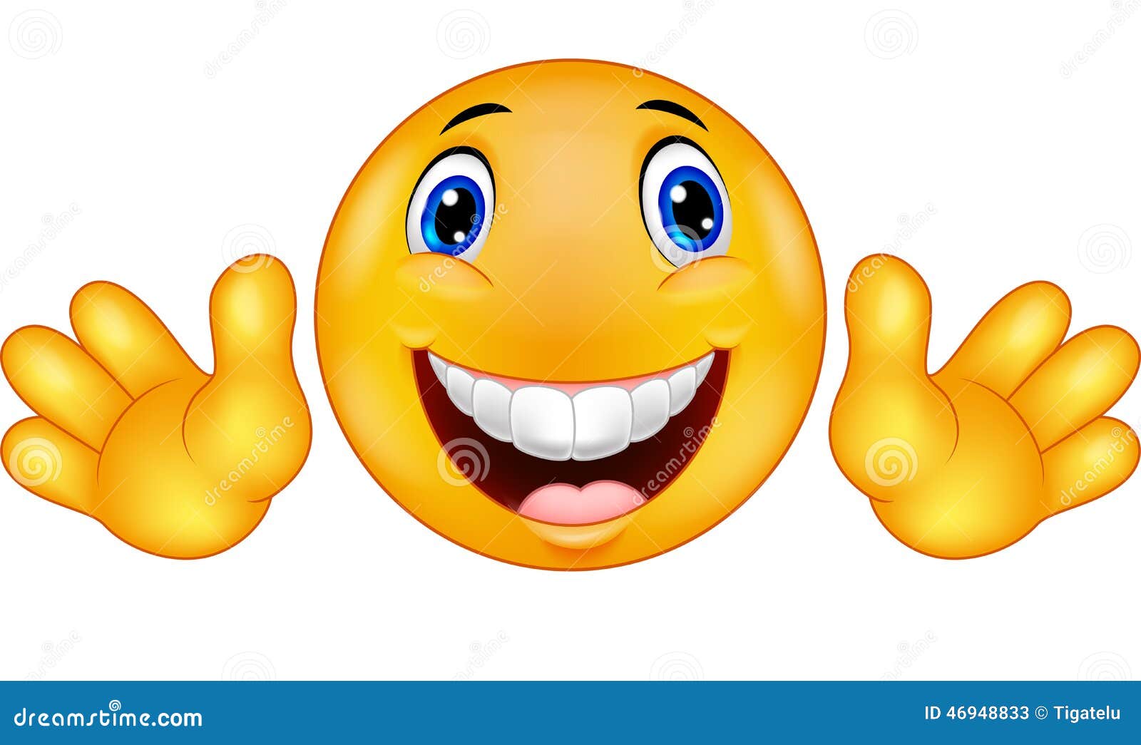Happy emoticon smiley stock vector. Illustration of mascot - 46948833