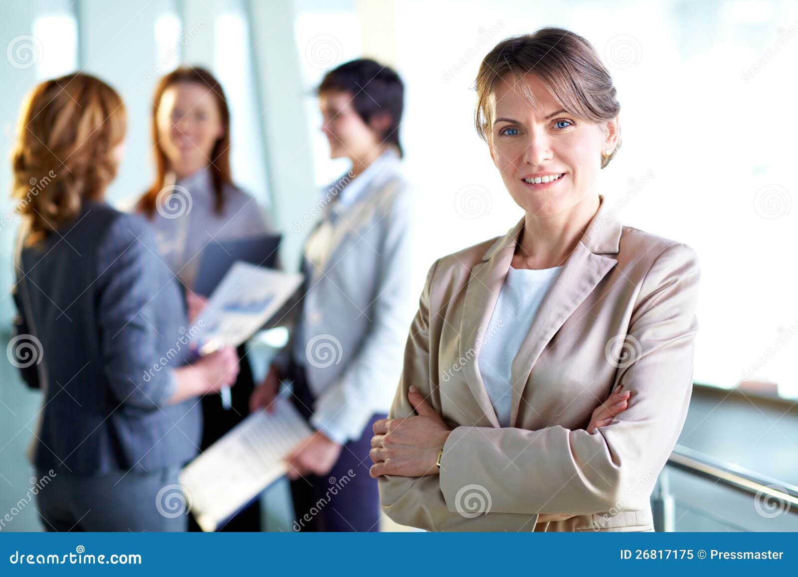 Happy employer stock image. Image of businesswoman, corporation - 26817175