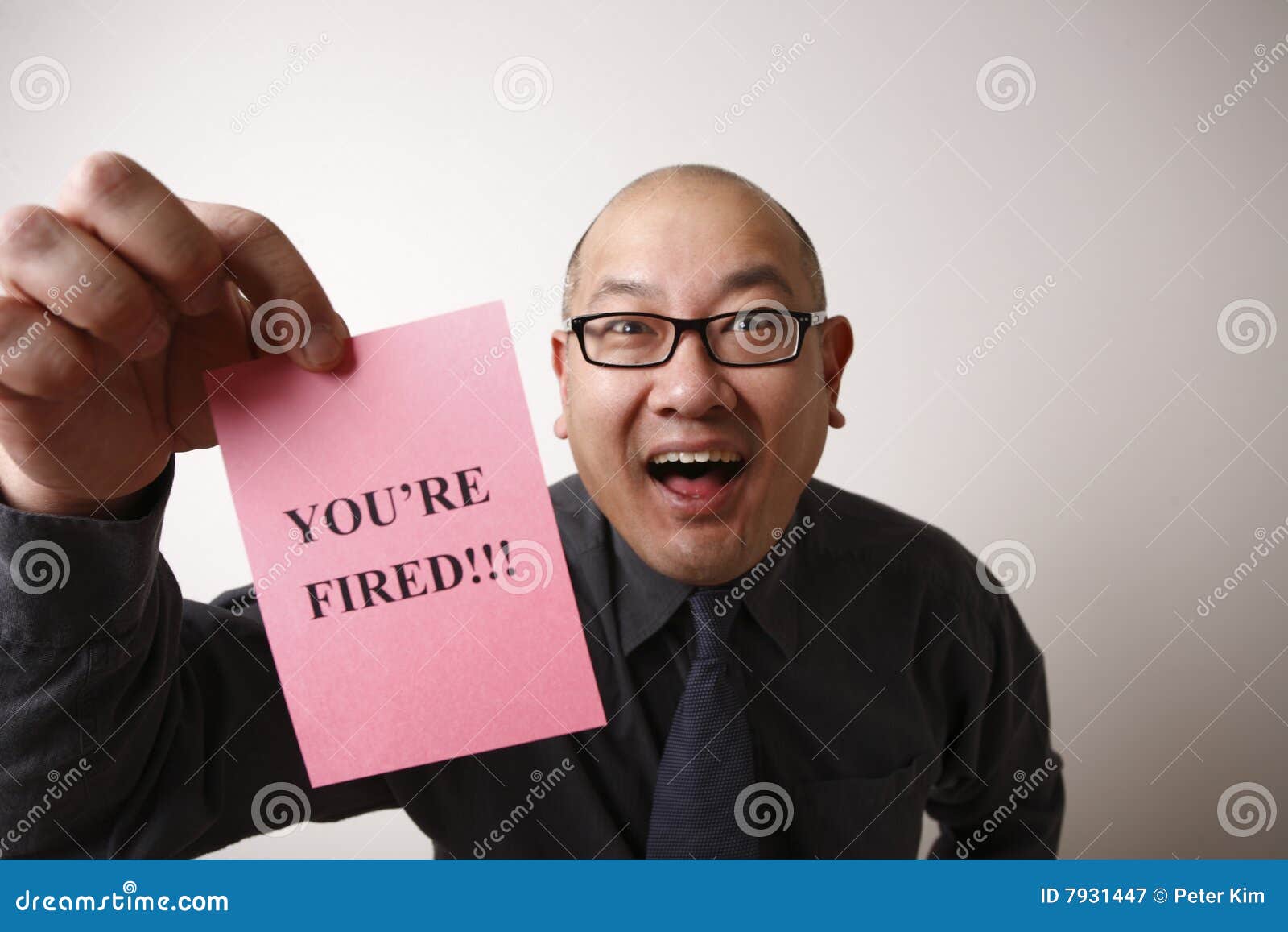 Pink Slip Layoff HR Manager Firing An Employee Stock Photography ...