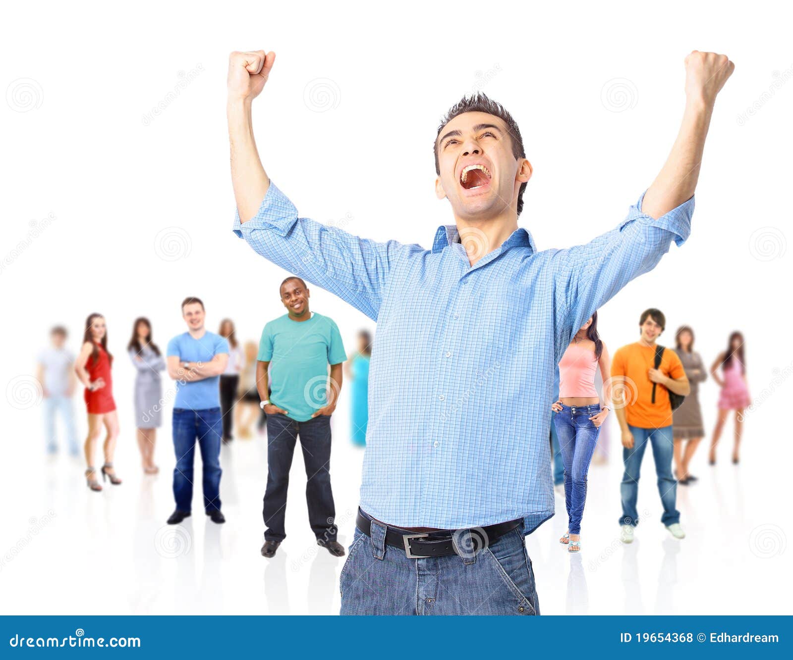 Happy Energetic Businessman Stock Photo - Image of beautiful, happy ...