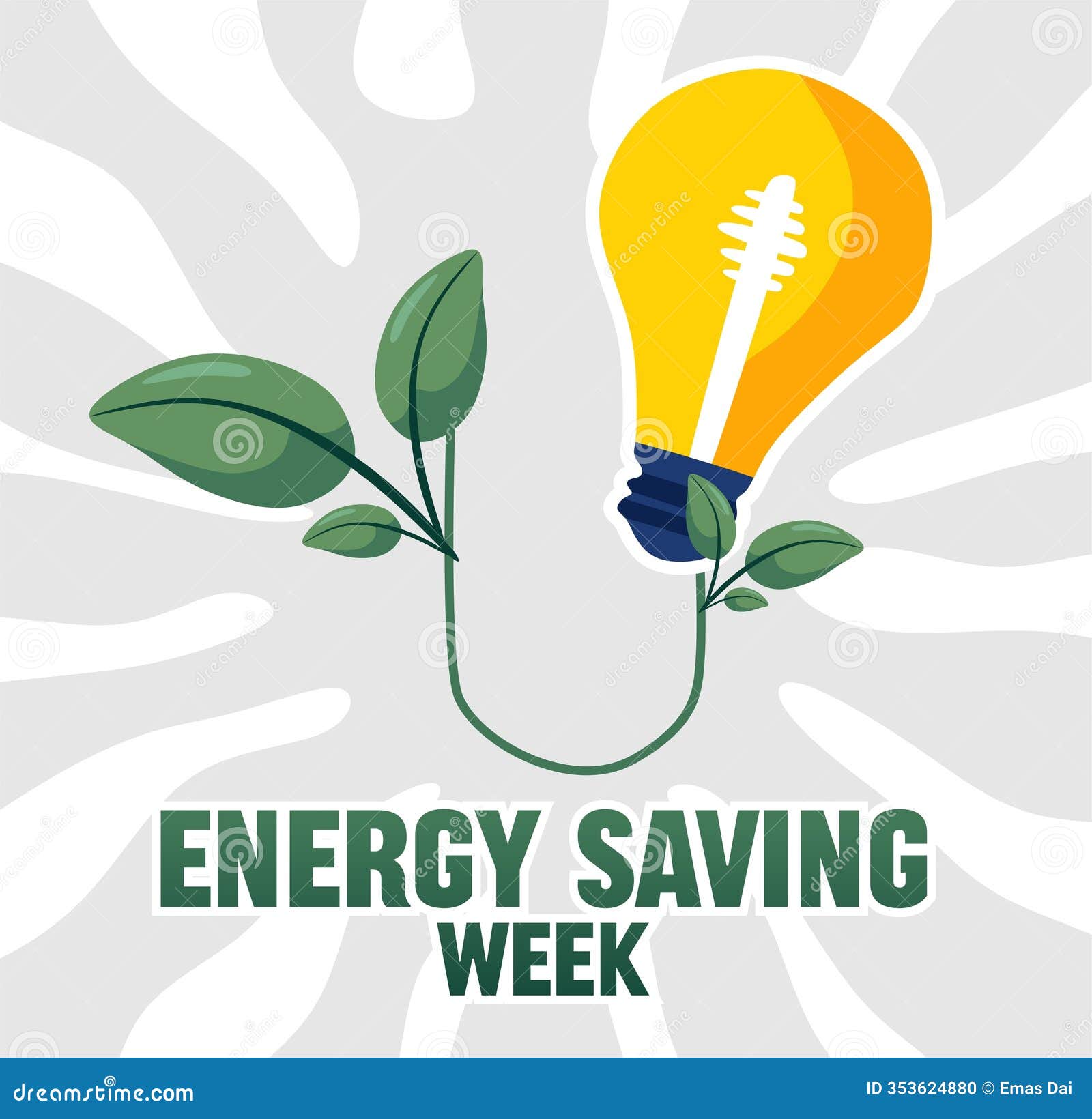 Happy Energy Saving Week for Energy Saving Stock Illustration ...