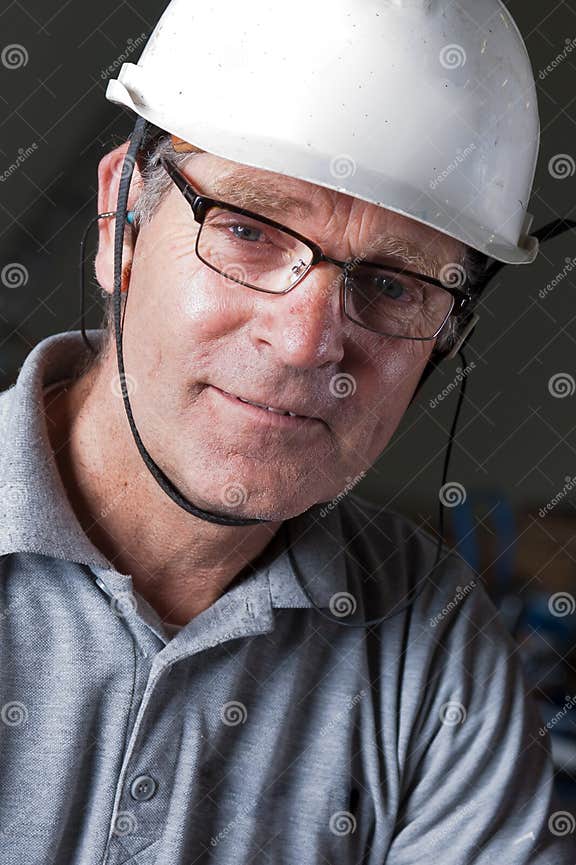 Happy engineer stock photo. Image of smile, plug, safety - 20234638