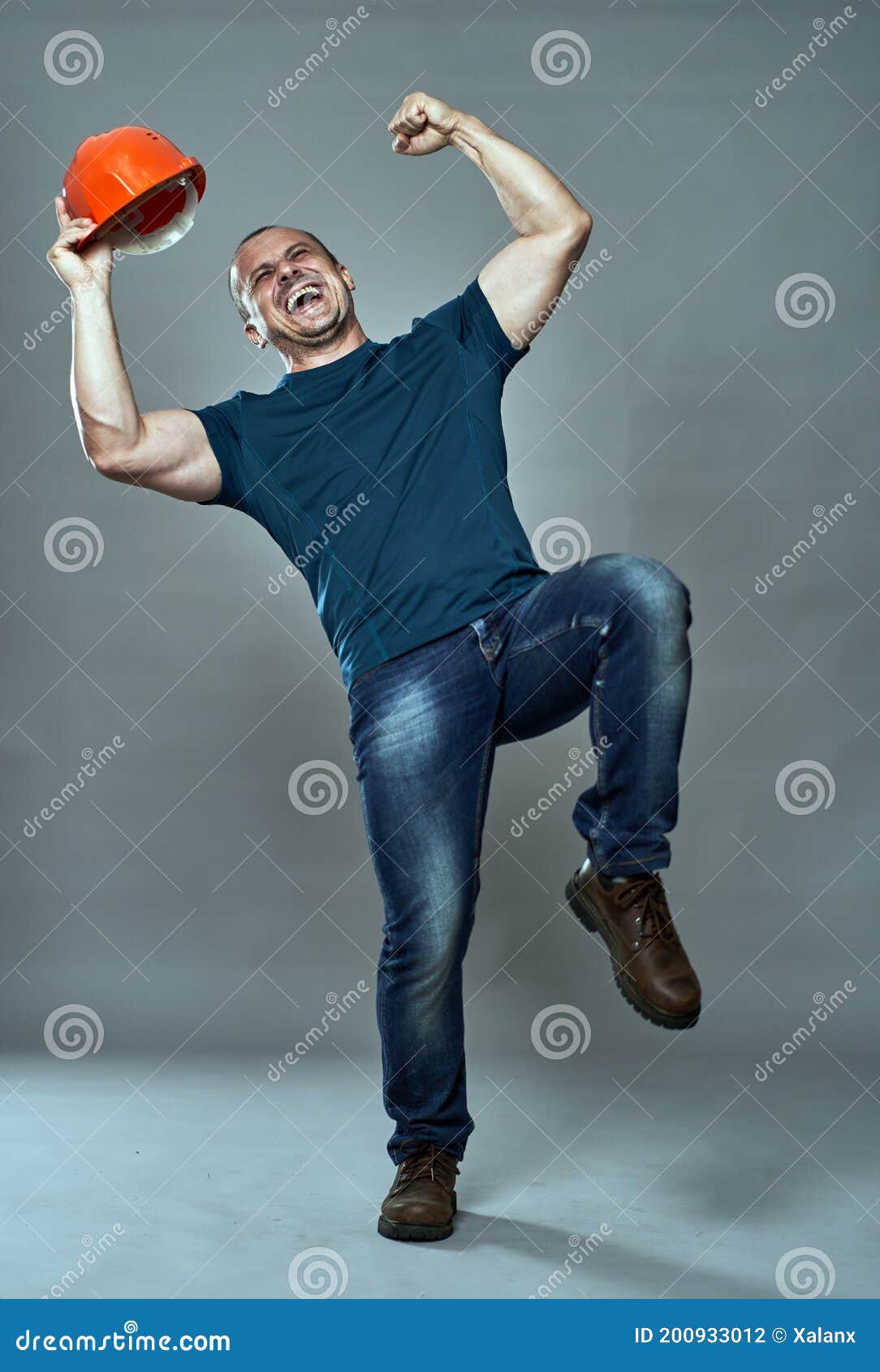 Successful Engineer Celebrating Stock Photo - Image of hard, agreed ...