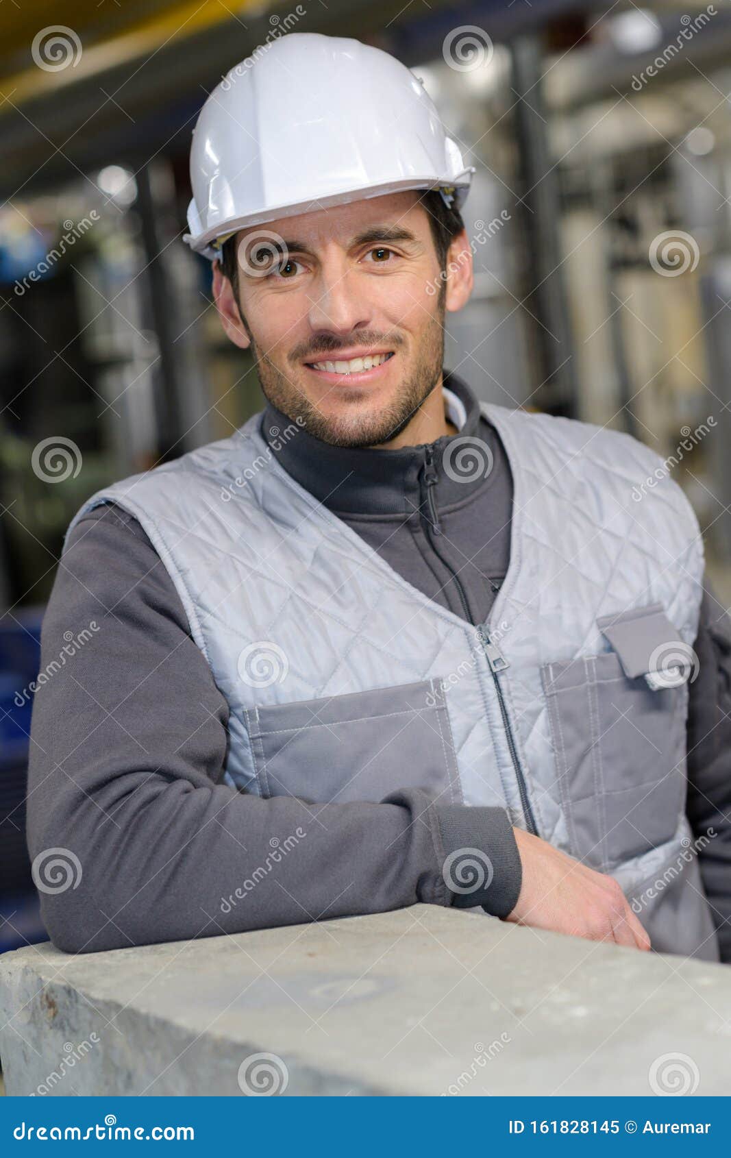 Happy Engineer Looking at Camera Stock Image - Image of french, builder ...
