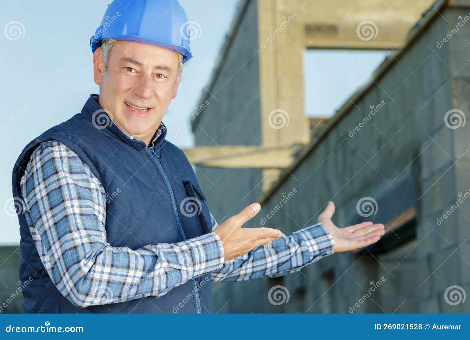 Happy Engineer Wearing Smiles To Camera Stock Photo - Image of showing ...