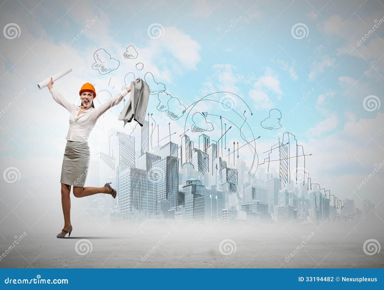 Happy engineer stock photo. Image of career, model, expert - 33194482