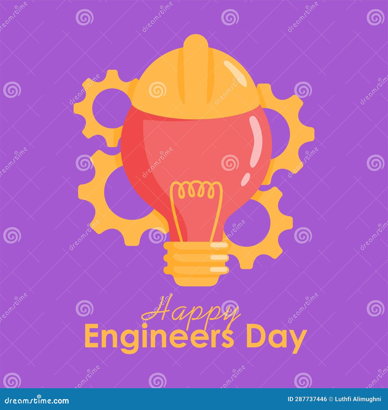 Happy Engineers Day Poster Template Vector Stock Illustration ...
