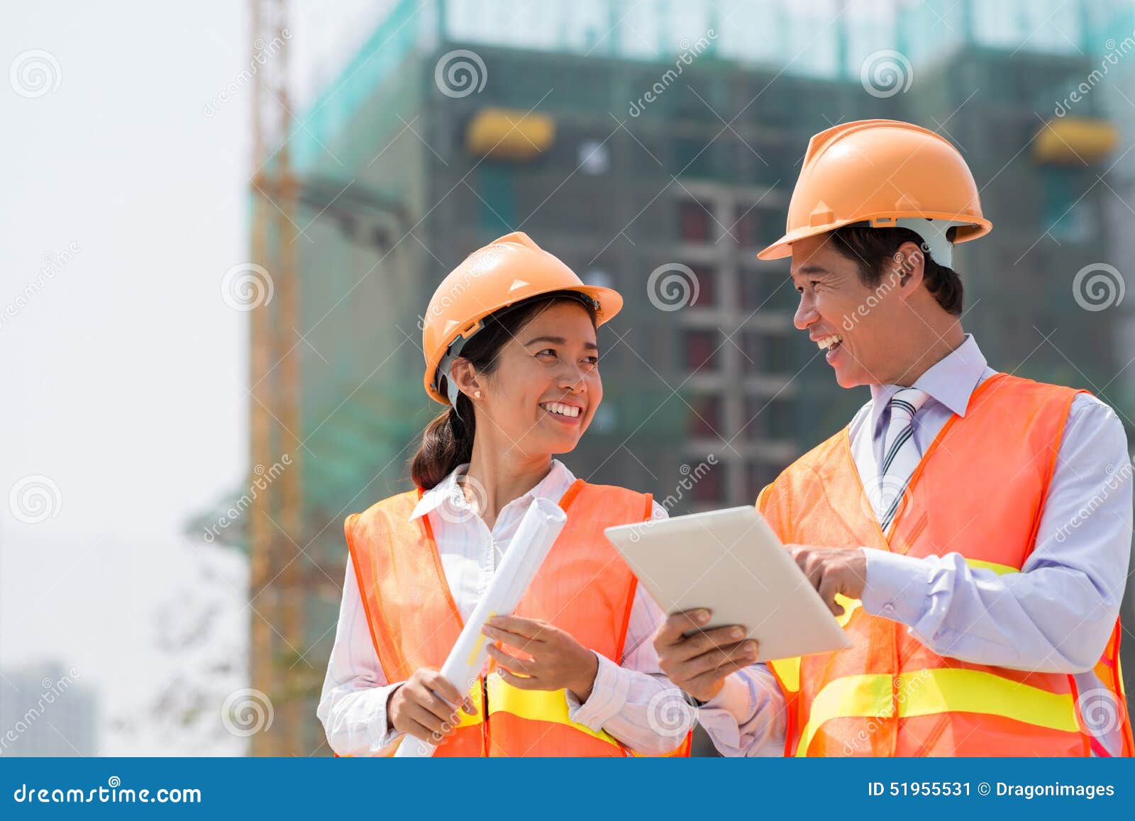 Happy engineers stock image. Image of contractor, asian - 51955531