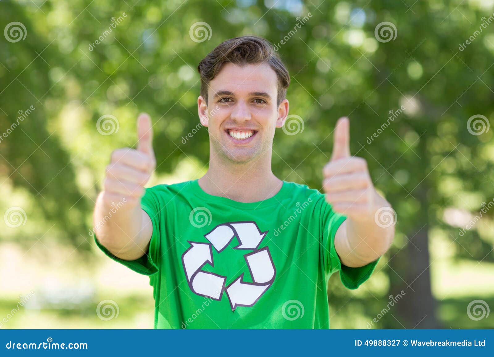 Happy Environmental Activist in the Park Stock Image - Image of happy ...