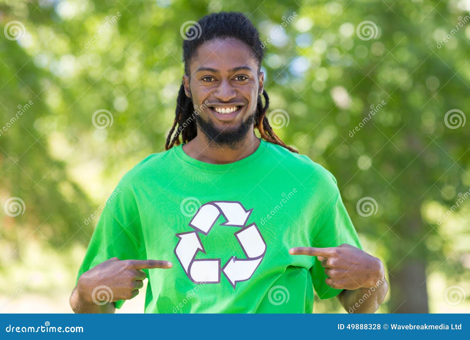Happy Environmental Activist in the Park Stock Photo - Image of nature ...