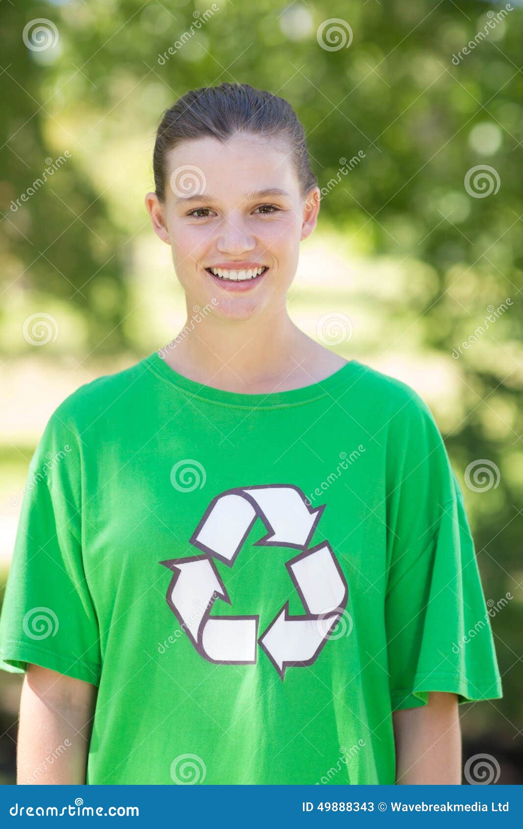 Happy Environmental Activist in the Park Stock Image - Image of ...