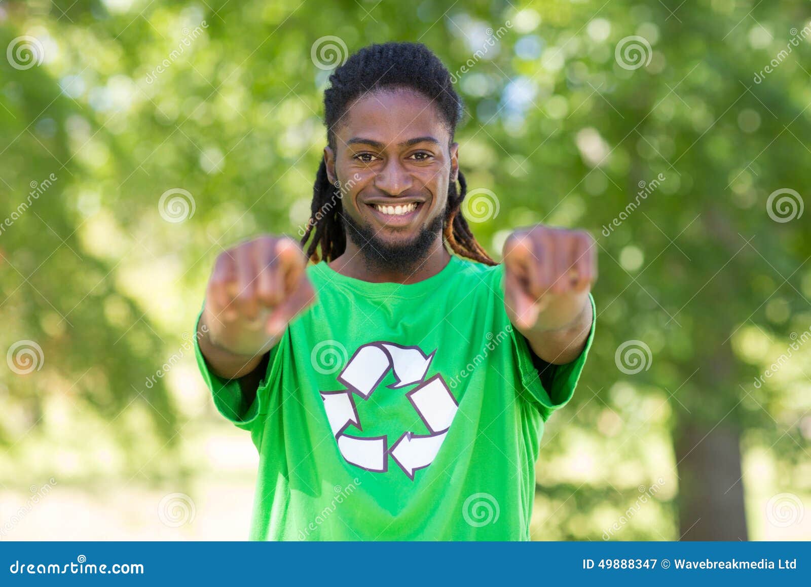 Happy Environmental Activist in the Park Stock Image - Image of adult ...