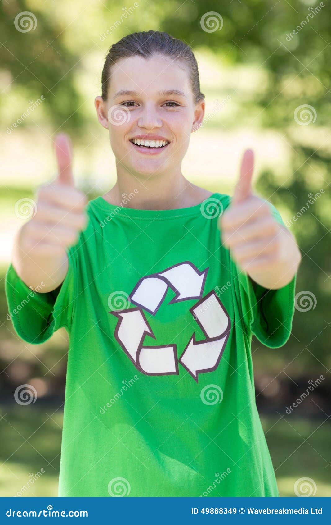 Happy Environmental Activist in the Park Stock Image - Image of nature ...