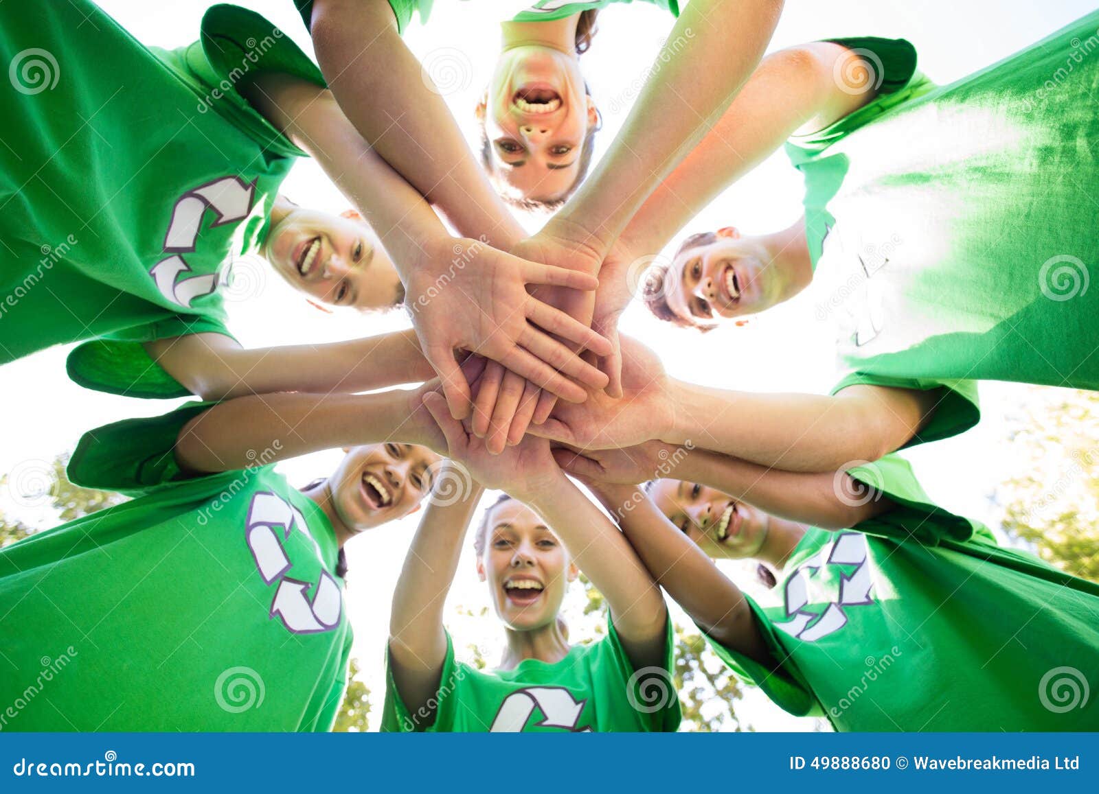 Happy Environmental Activists in the Park Stock Photo - Image of ...