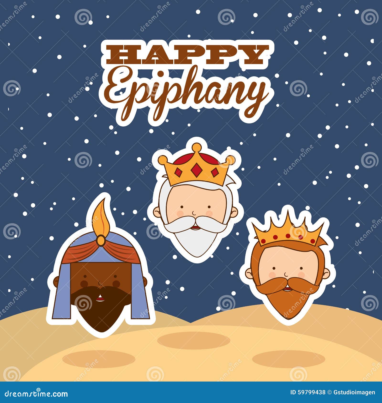 Happy epiphany stock vector. Illustration of holiday - 59799438