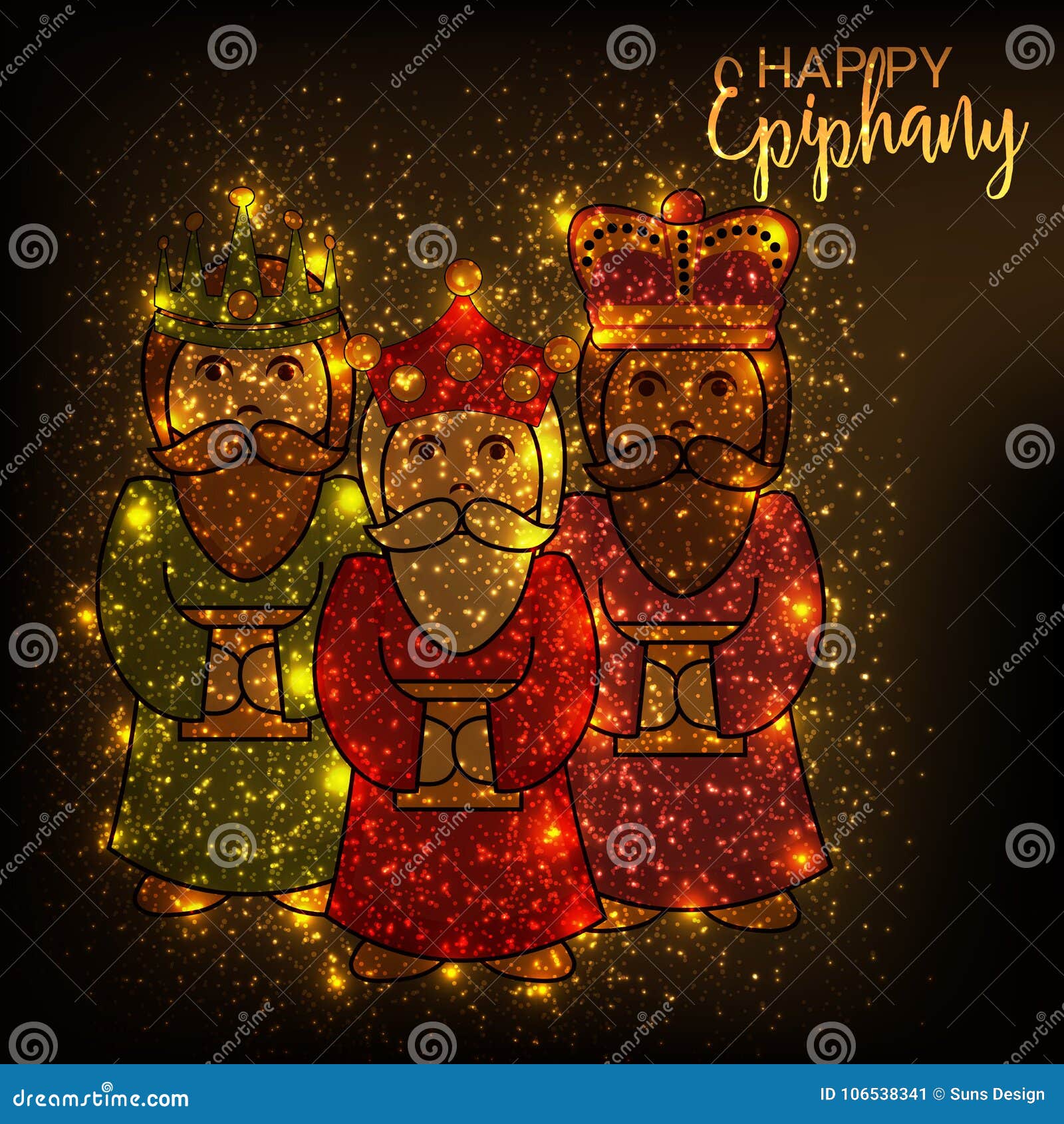 Happy Epiphany. stock illustration. Illustration of festival - 106538341