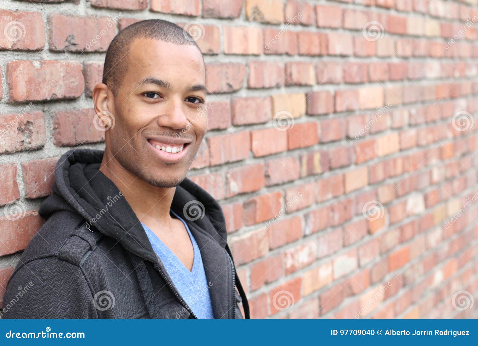 Happy Ethnic Friendly Guy Smiling with Copy Space Stock Photo - Image ...