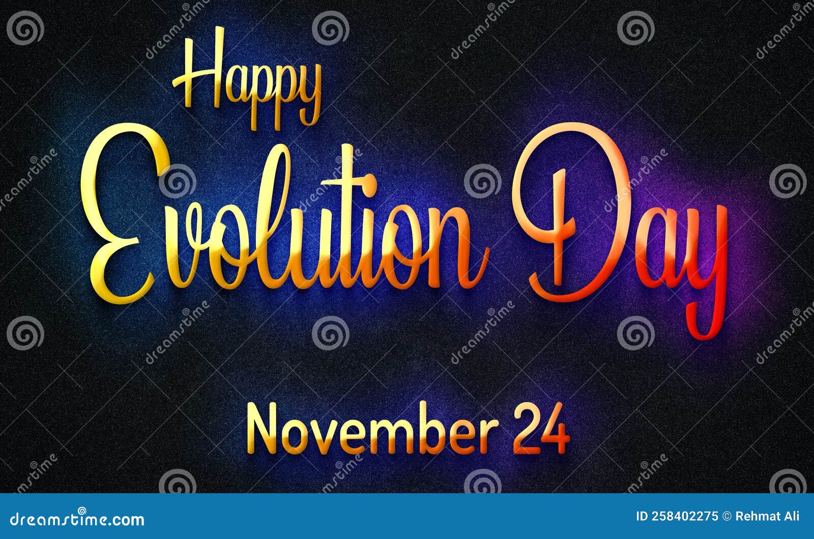 Happy Evolution Day, November 24. Calendar of November Retro Text ...