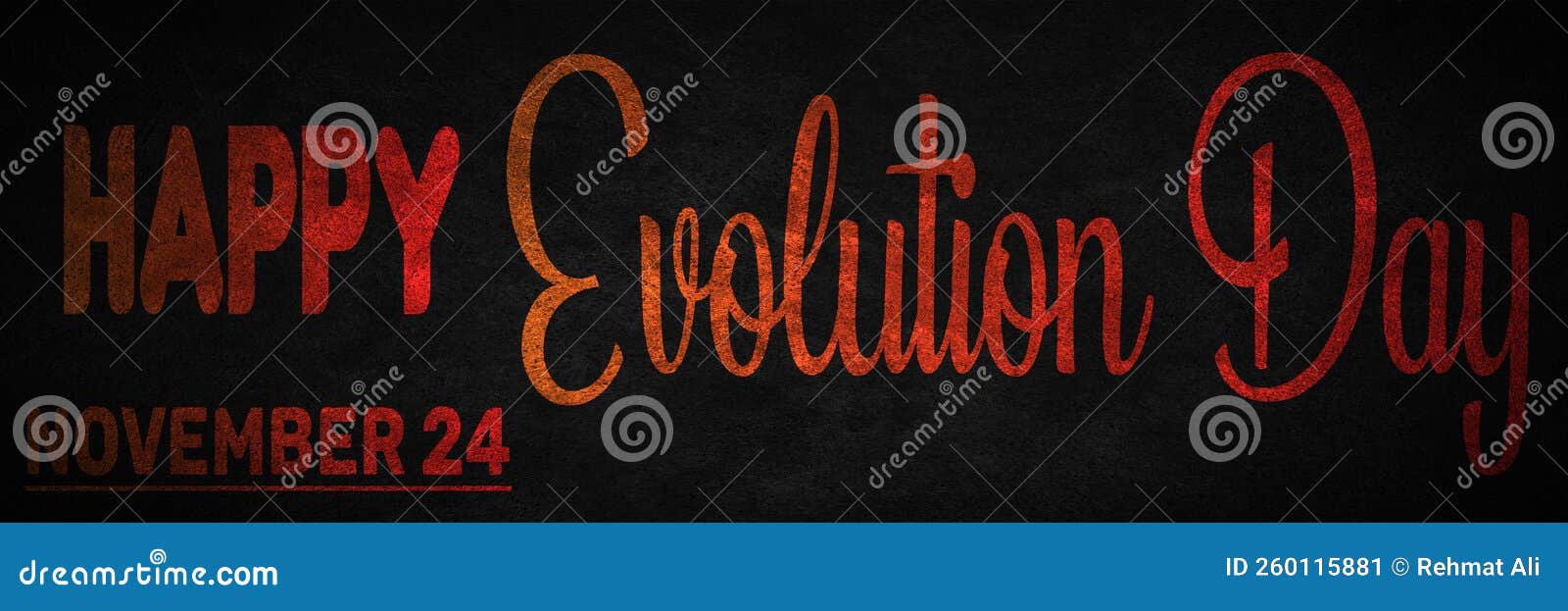 Happy Evolution Day, November 24. Calendar of November Retro Text Effect, Design Stock ...