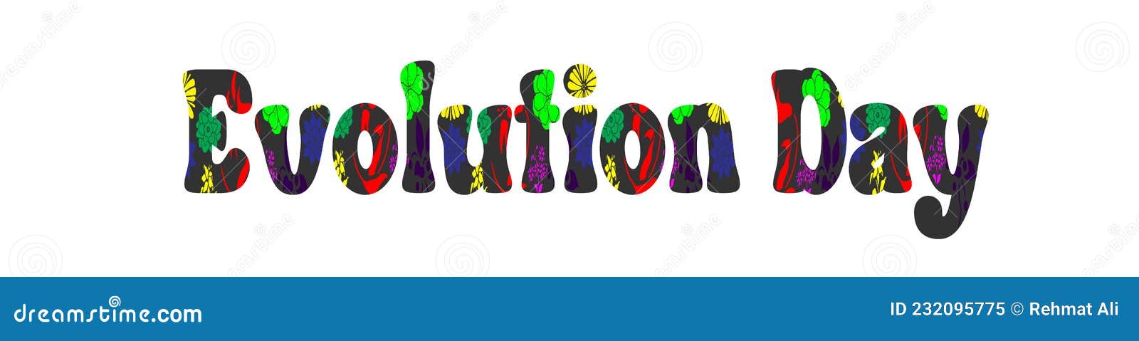 November Holidays, Evolution Day. Text Effect on White Background Stock ...