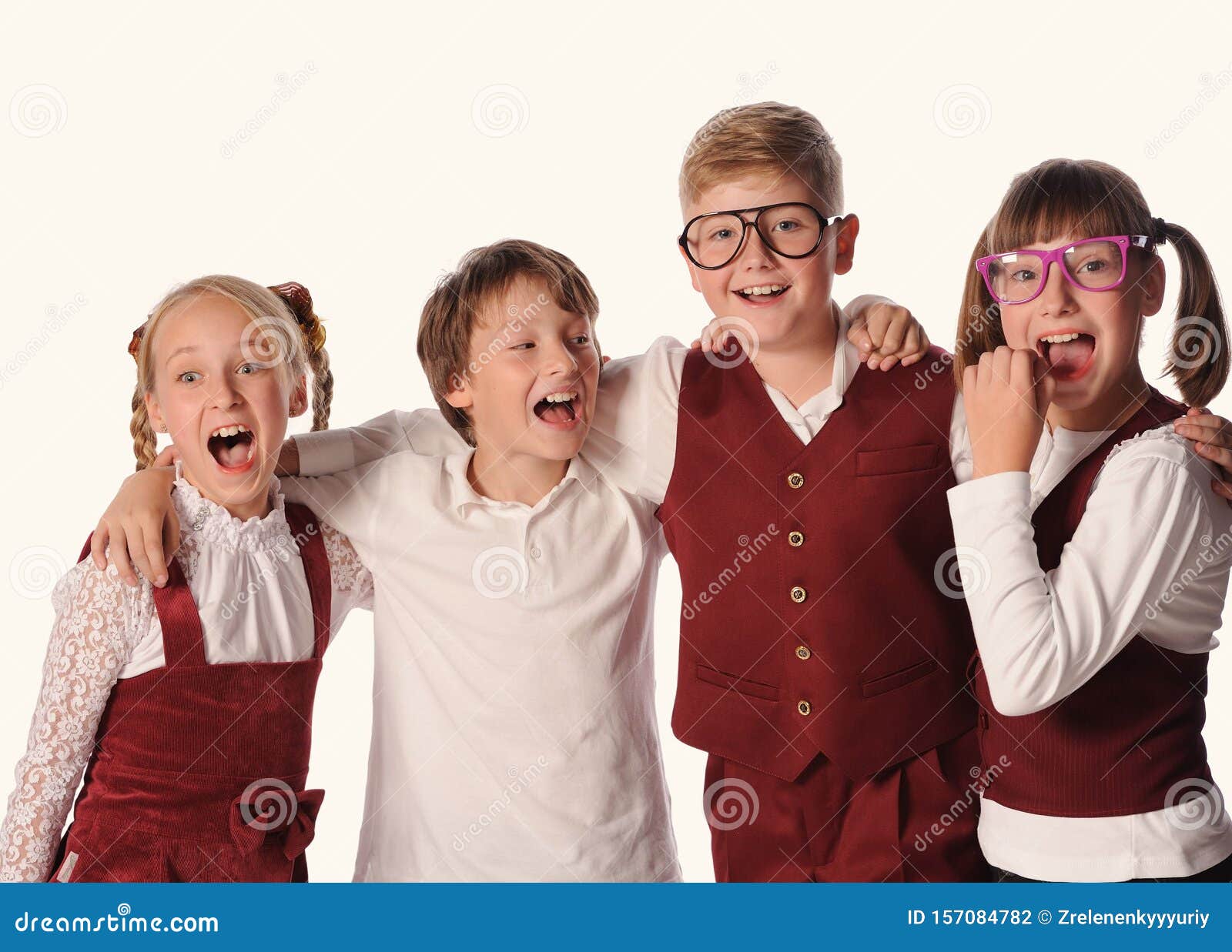 Happy Excited Kids Having Fun Together Stock Photo - Image of young ...