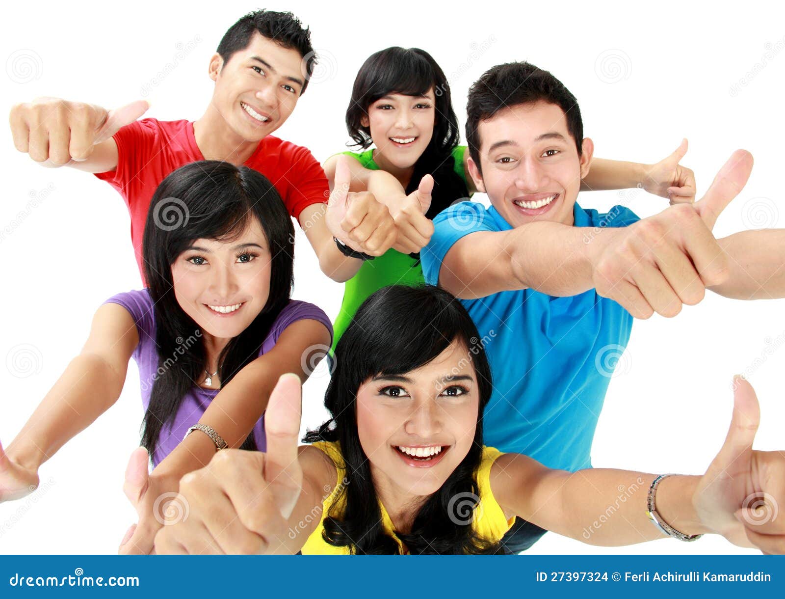 Happy Excited Smiling Friends Stock Photo - Image of isolated ...