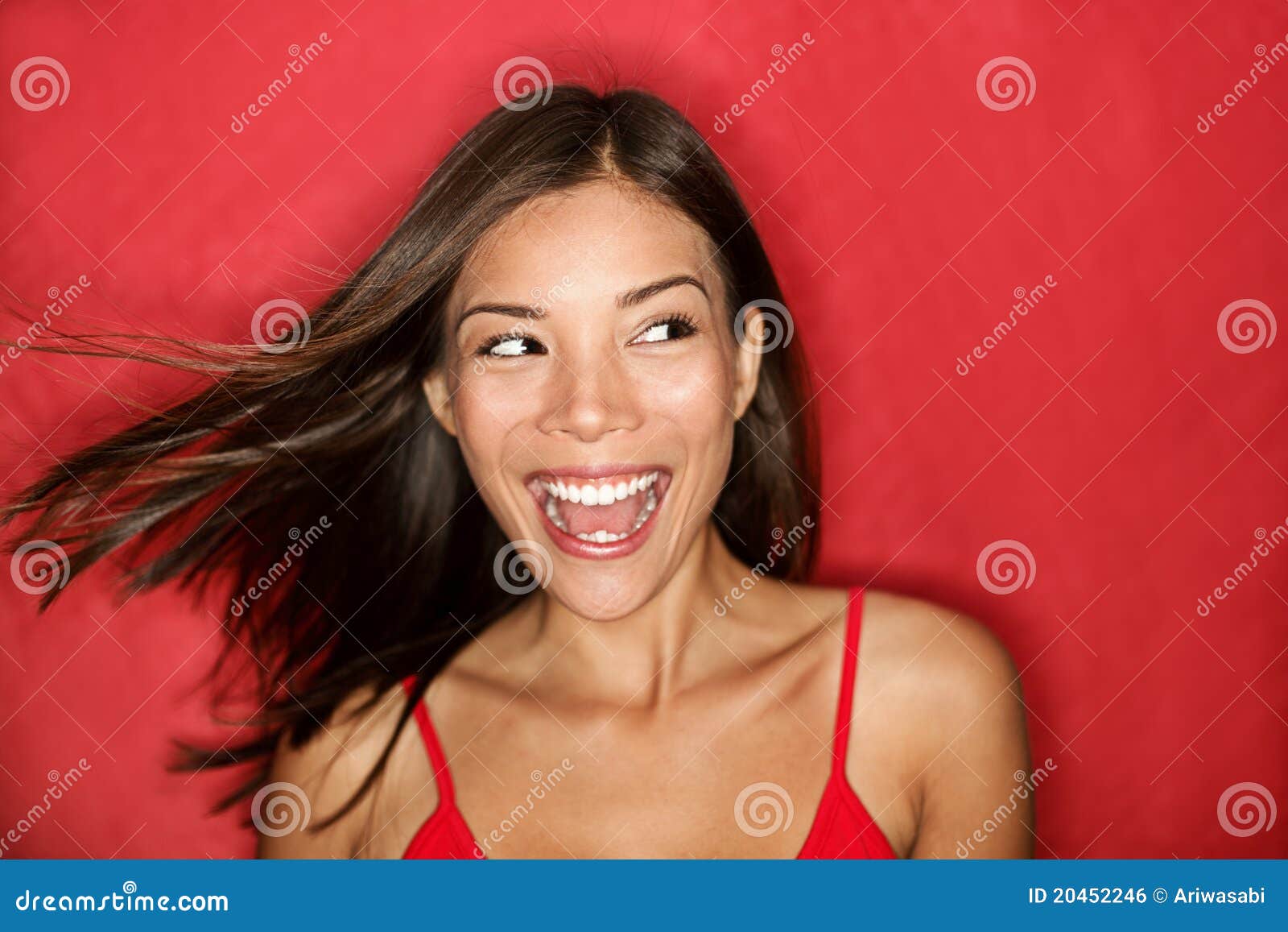 Happy Excited Woman Looking Stock Photo - Image of colorful, female ...