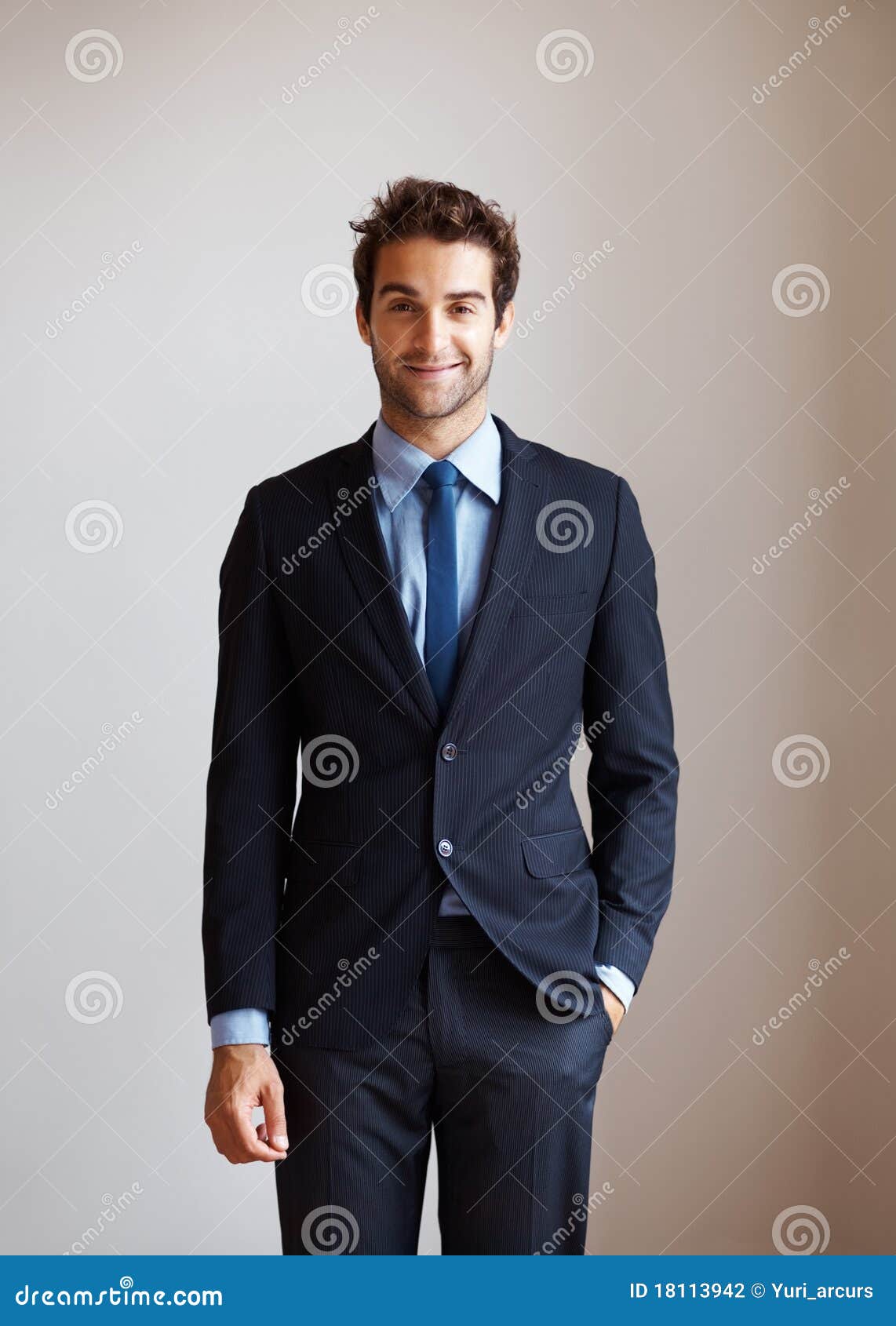 Happy Executive in Casual Pose Stock Photo - Image of background ...