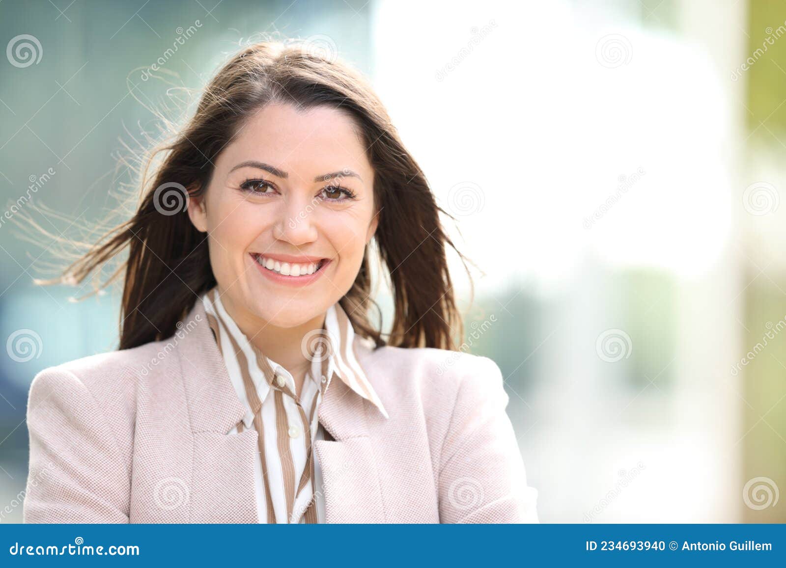 Happy Executive Looking at Camera in the Street Stock Photo - Image of ...