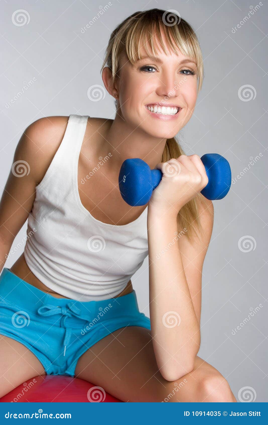 Happy Exercising Girl stock image. Image of exercise - 10914035