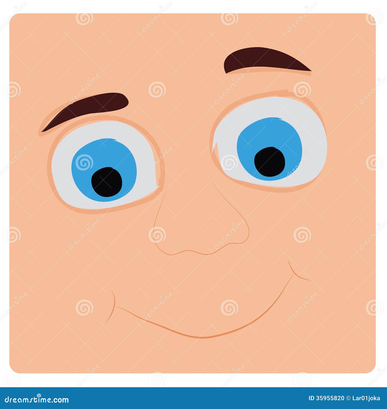 Happy face stock vector. Illustration of close, pretty - 35955820