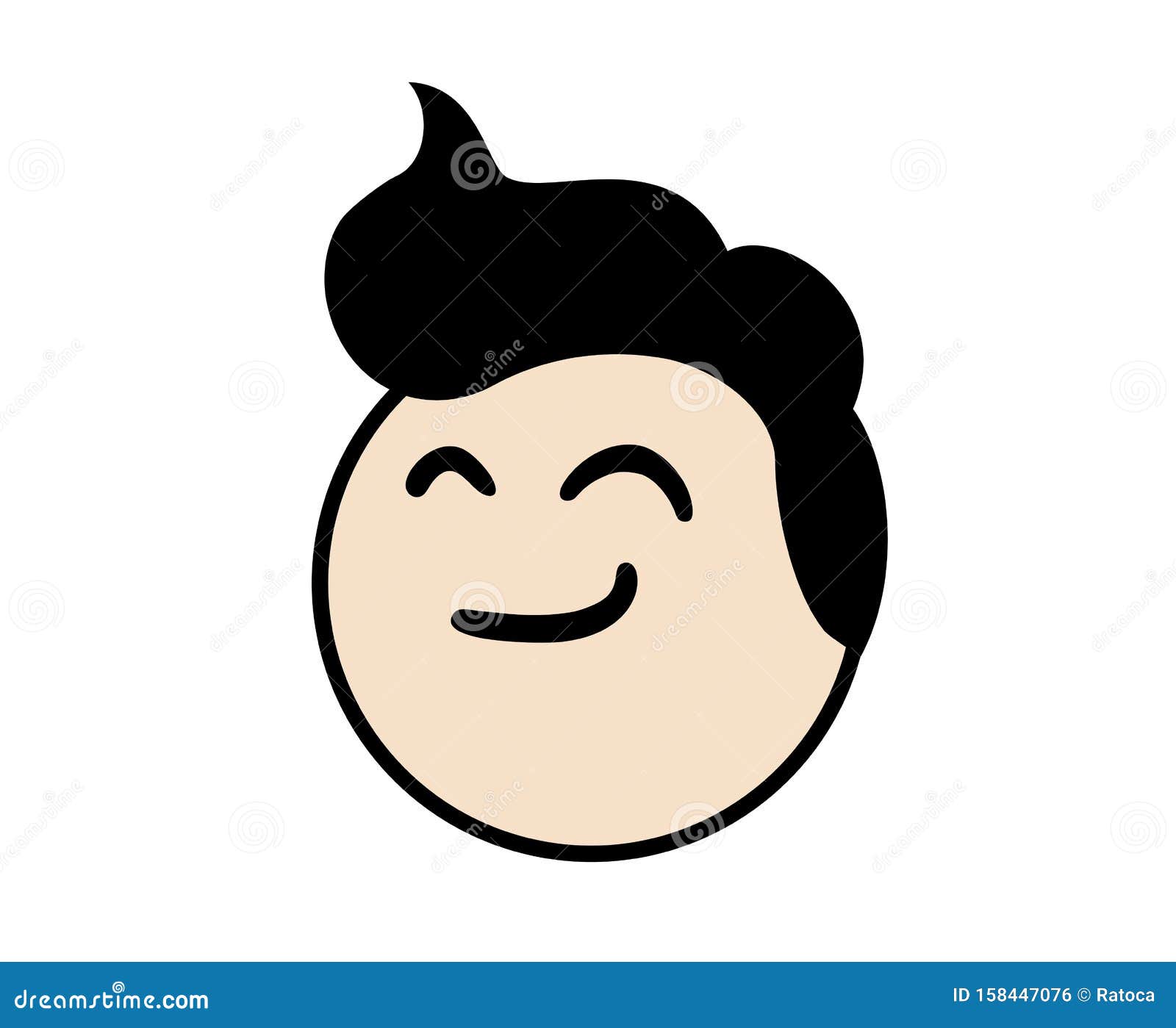 Happy face draw stock vector. Illustration of smile - 158447076