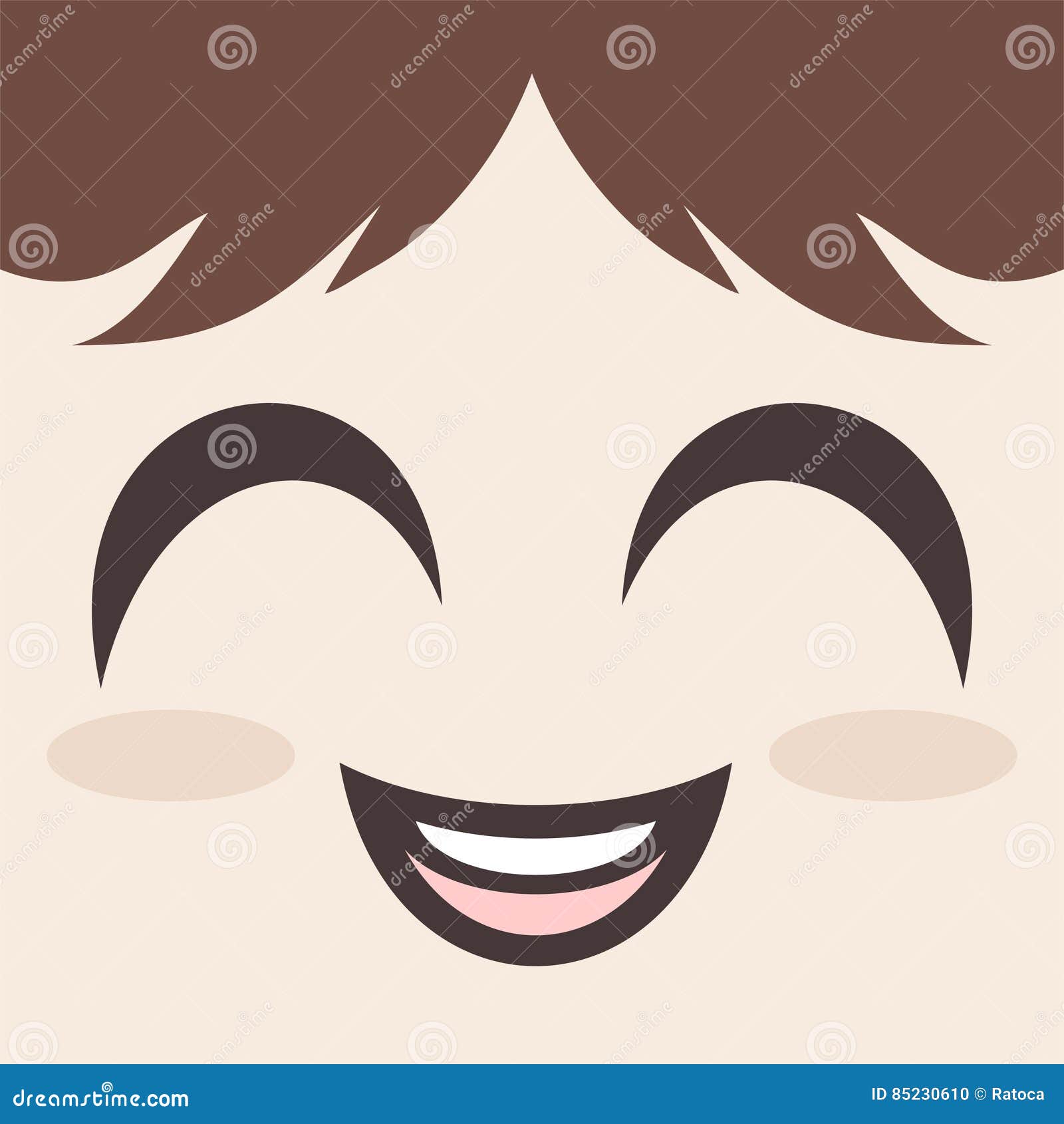 Happy face draw stock vector. Illustration of cute, creative - 85230610
