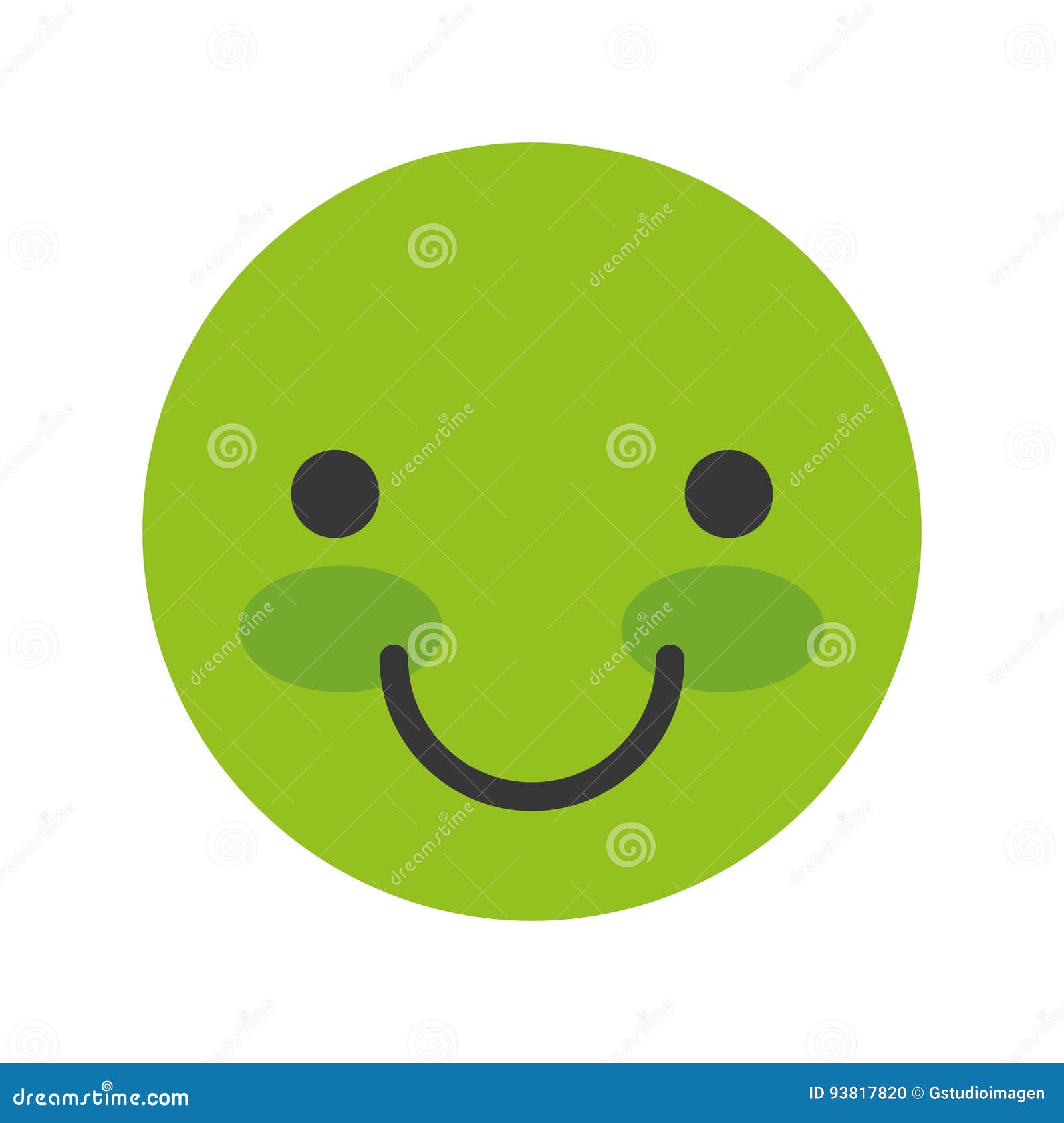 Happy face emogy icon stock vector. Illustration of adorable - 93817820
