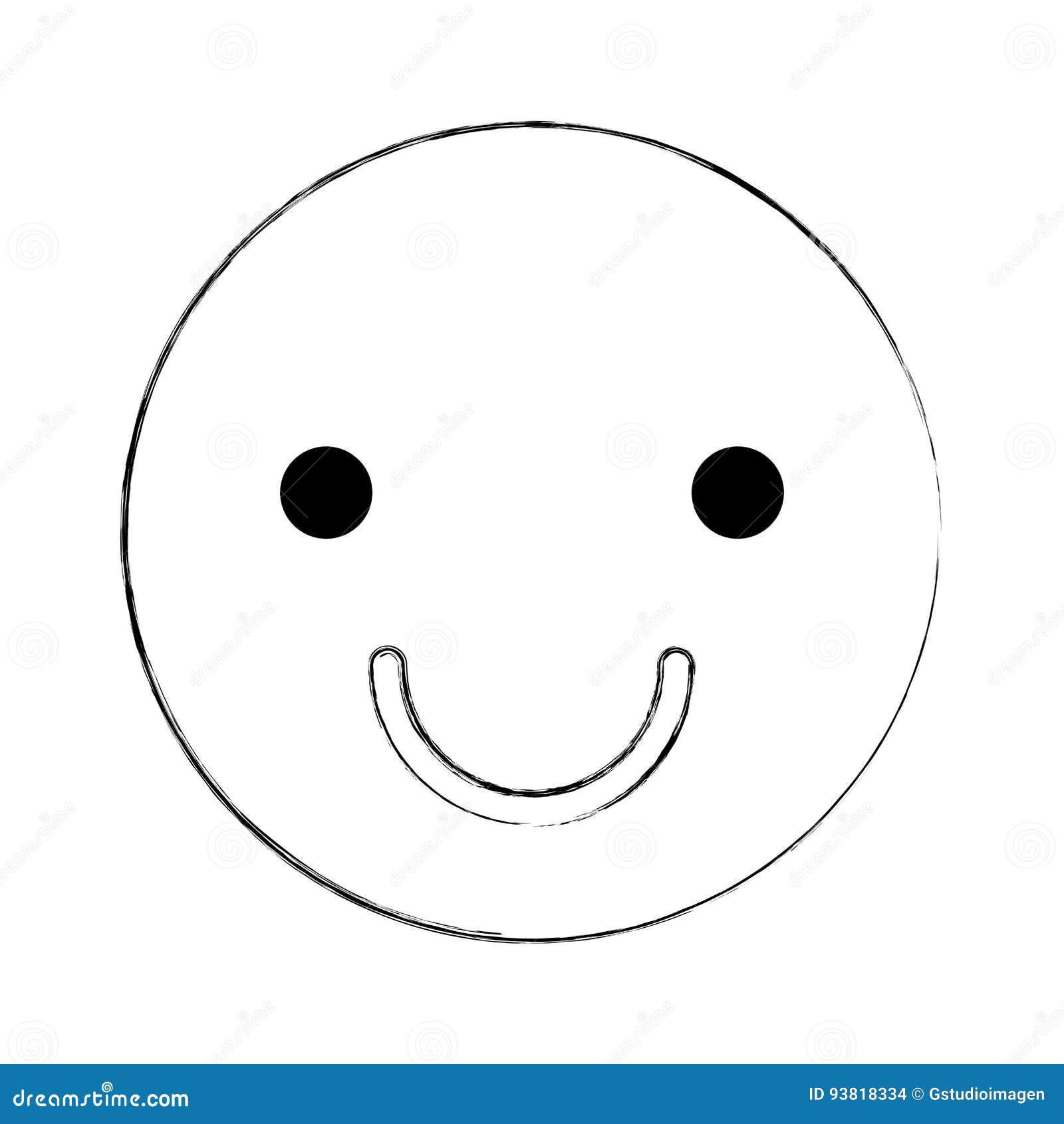 Happy face emogy icon stock vector. Illustration of emotion - 93818334