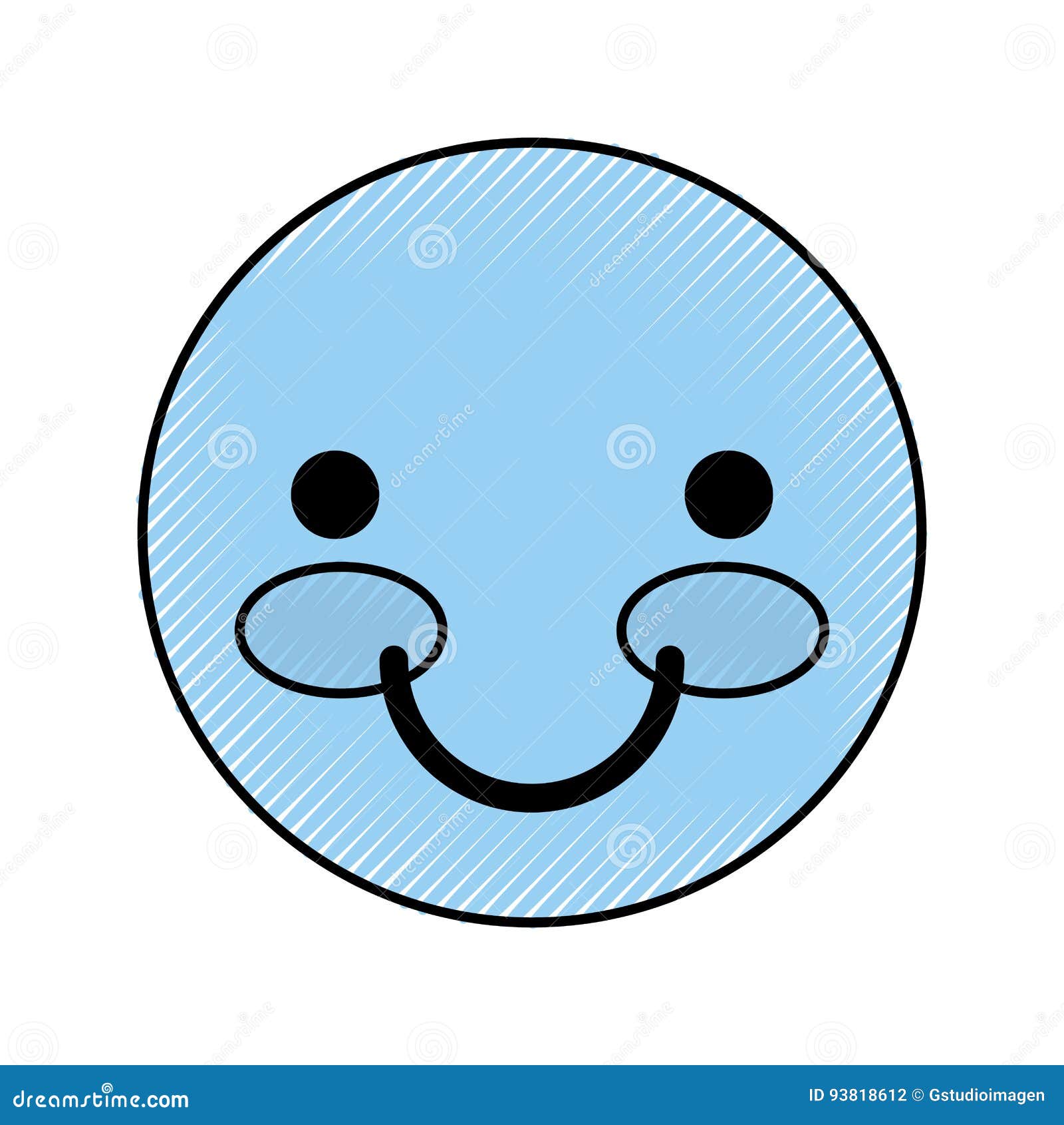 Happy face emogy icon stock vector. Illustration of adorable - 93818612