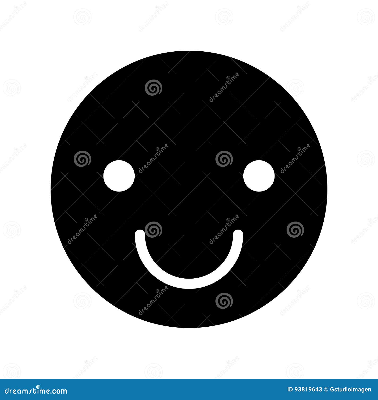 Happy face emogy icon stock vector. Illustration of clipart - 93819643