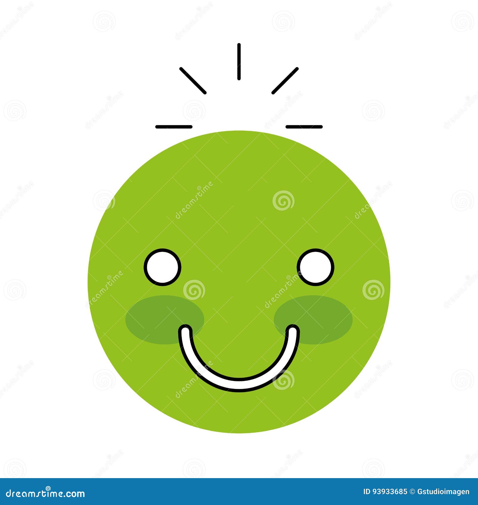 Happy face emogy icon stock vector. Illustration of emogy - 93933685