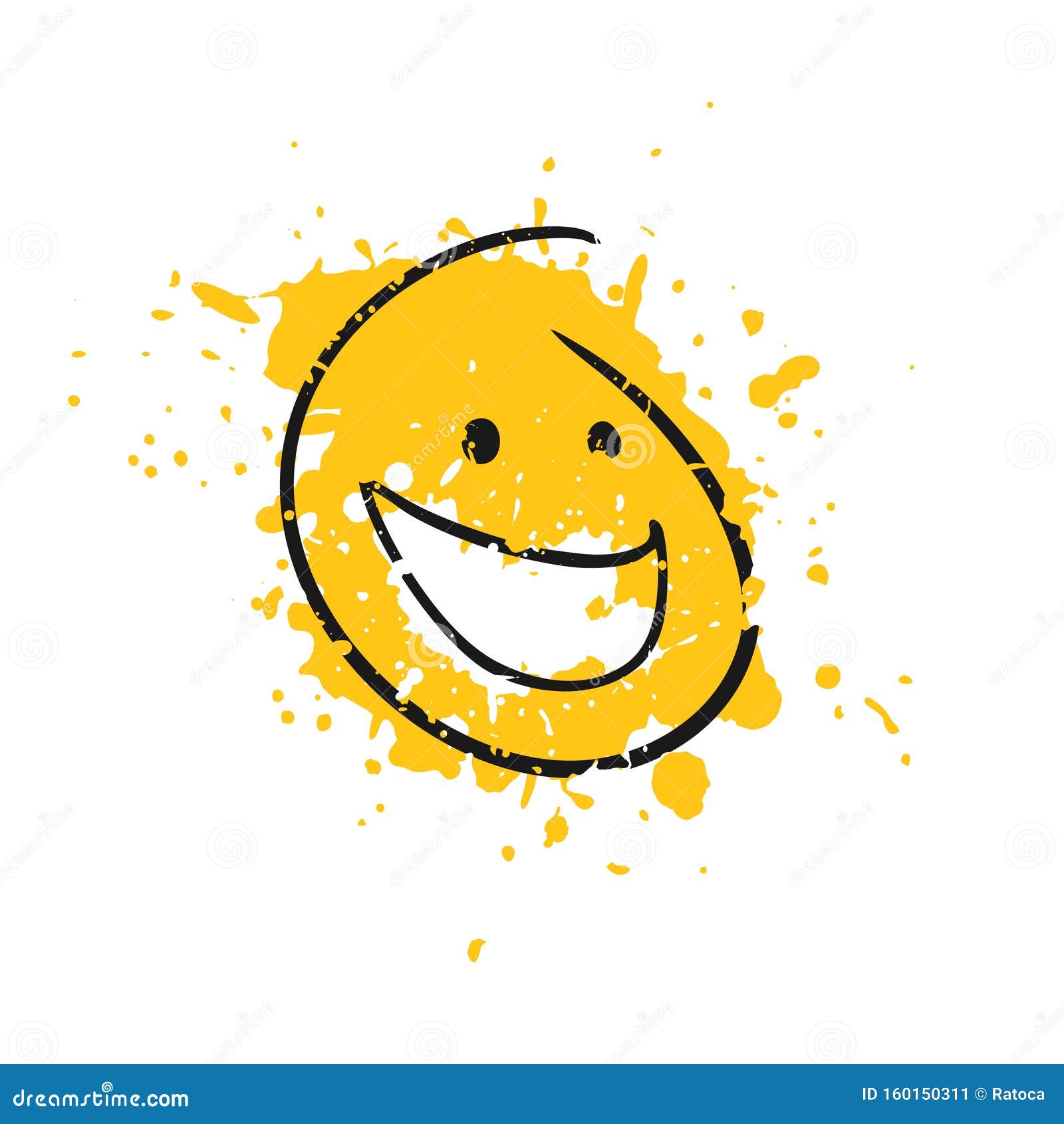 Happy face illustration stock vector. Illustration of happiness - 160150311