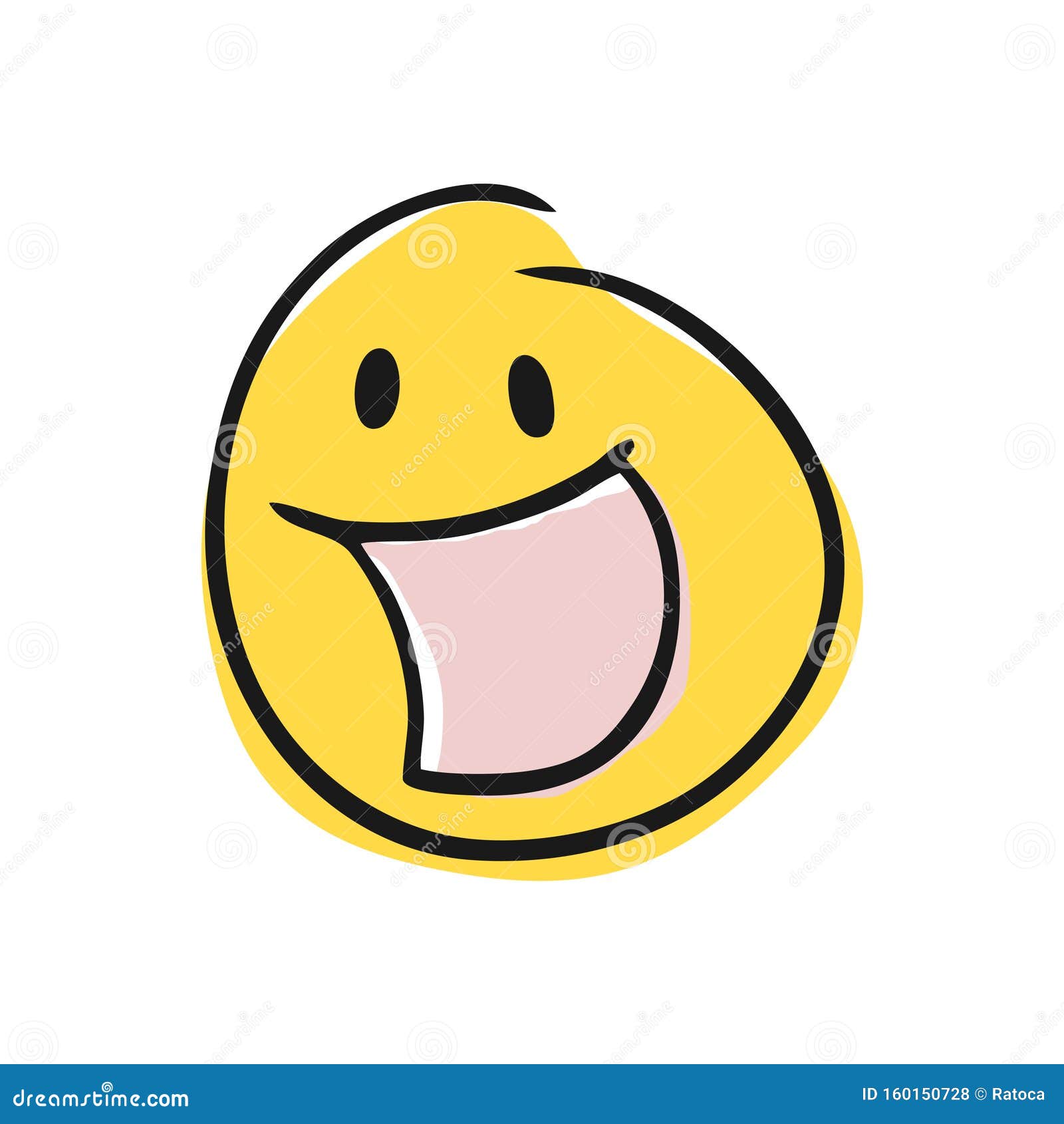 Happy face illustration stock vector. Illustration of chat - 160150728