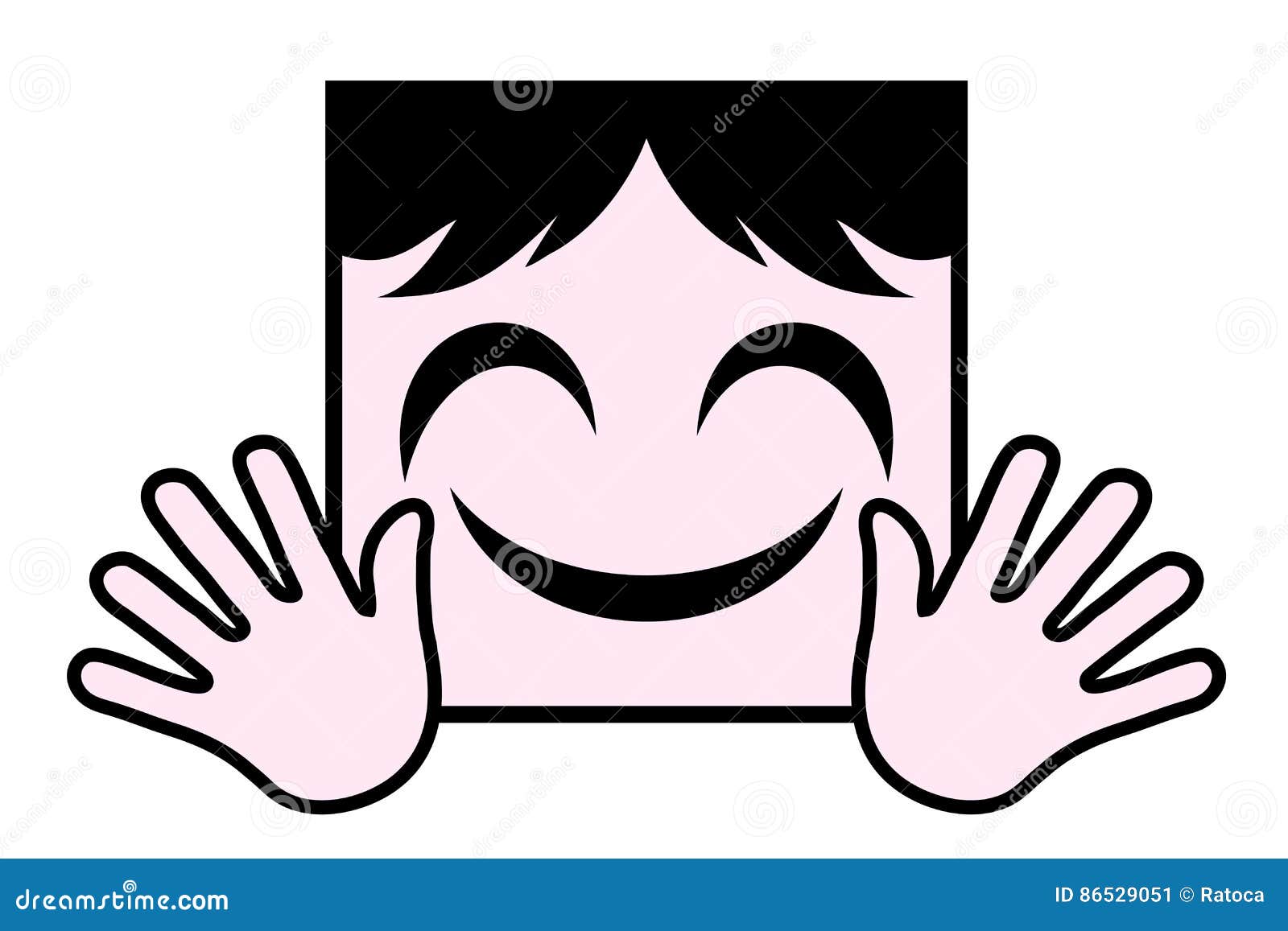 Happy face illustration stock vector. Illustration of design - 86529051
