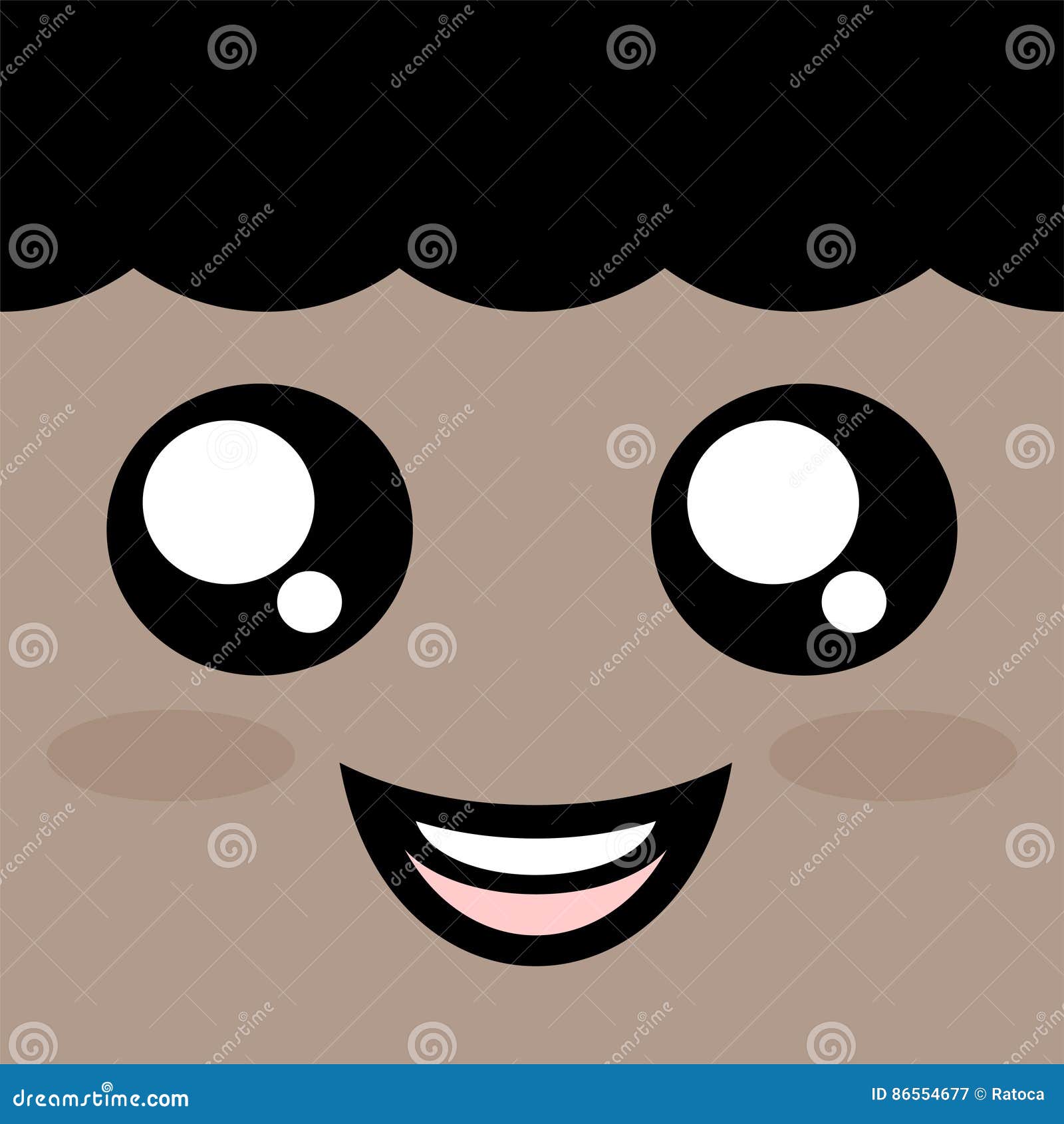 Happy face illustration stock vector. Illustration of emoji - 86554677