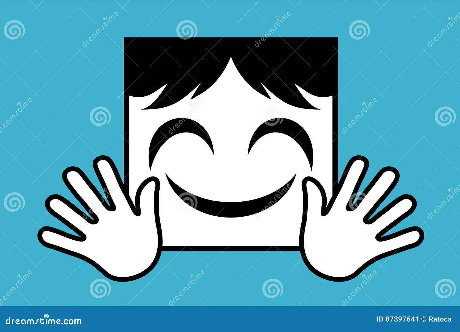 Happy face illustration stock vector. Illustration of expression - 87397641