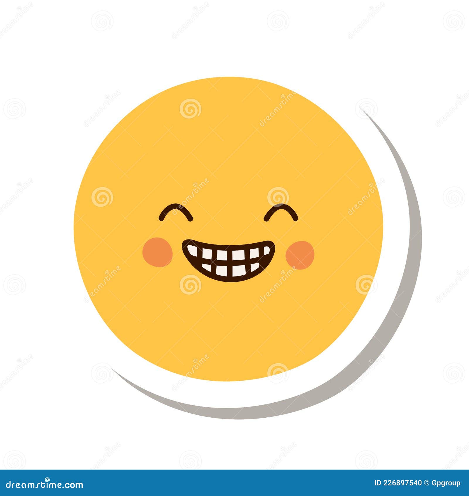 Happy face illustration stock vector. Illustration of design - 226897540