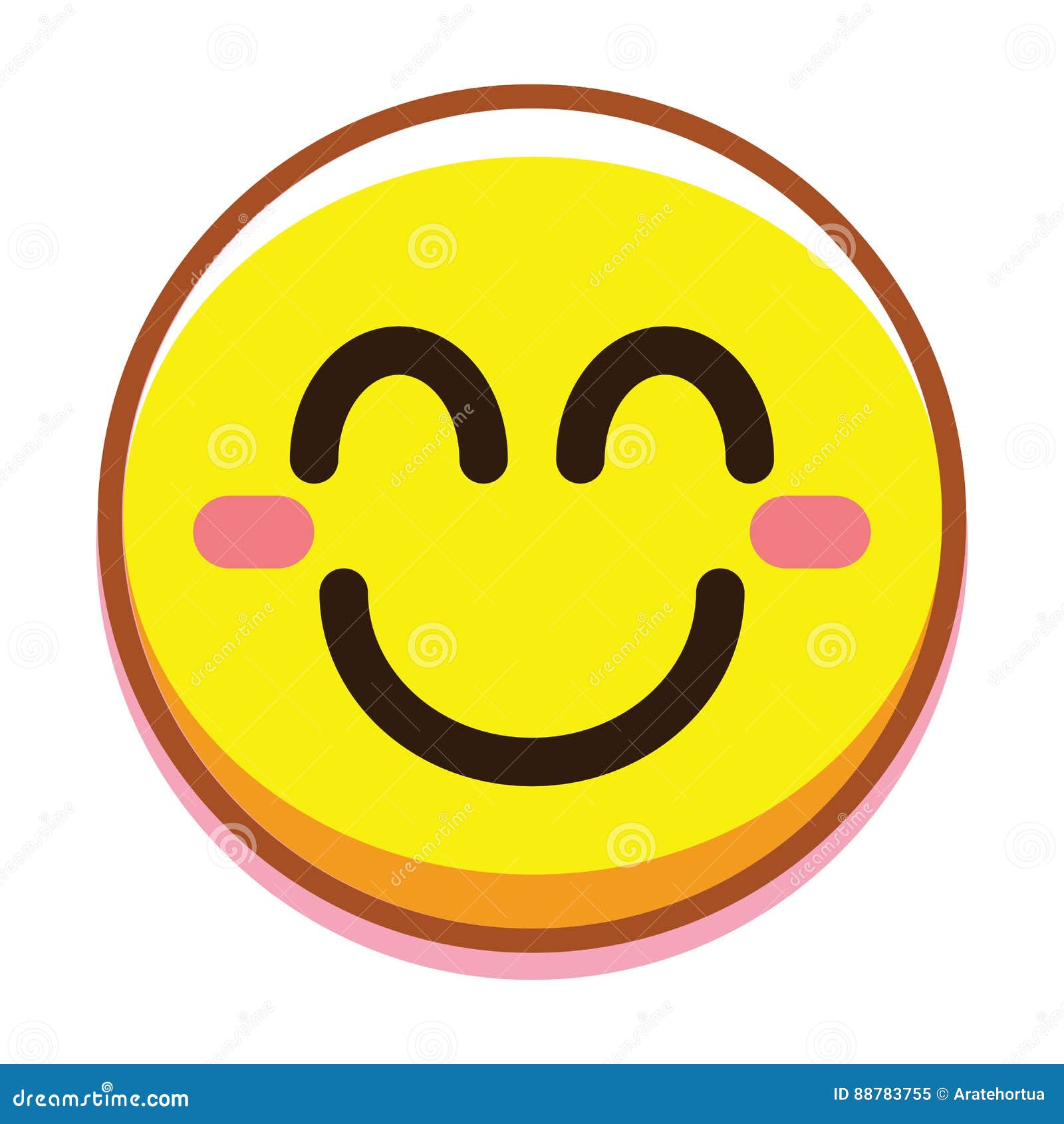 Happy Face Isolated on White Background Stock Illustration ...