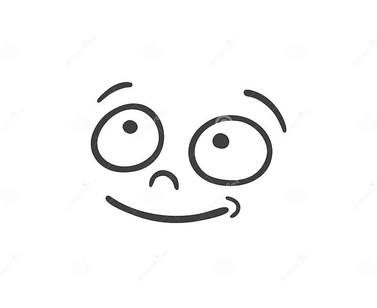 Happy face line draw stock vector. Illustration of draw - 290274303