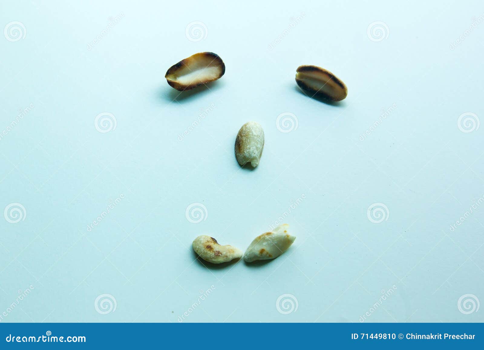 Happy Face Made from Peanuts Stock Photo - Image of roasted, calories ...