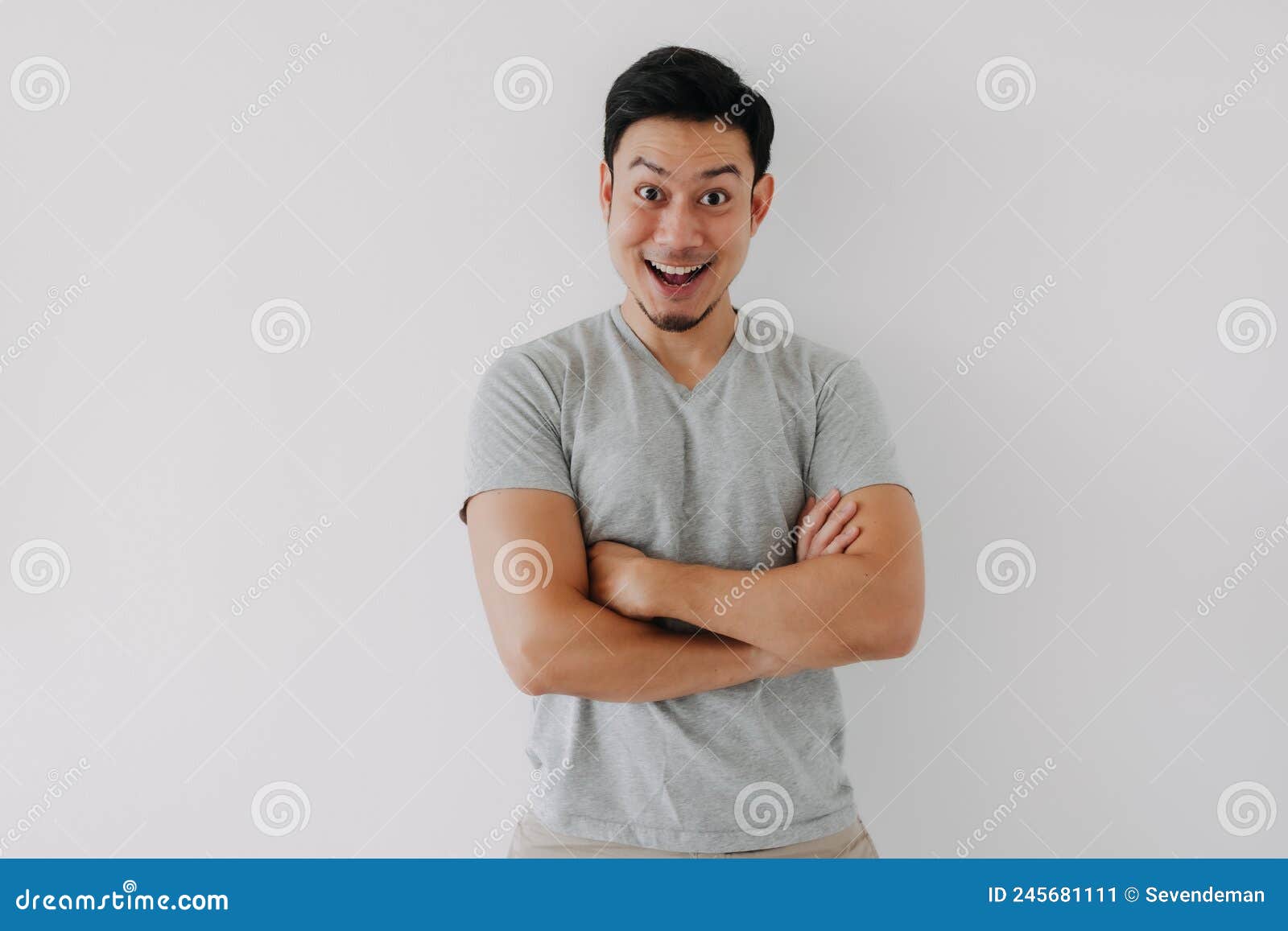 Happy Face Man Expressing of No Problem and No Worries. Stock Image ...