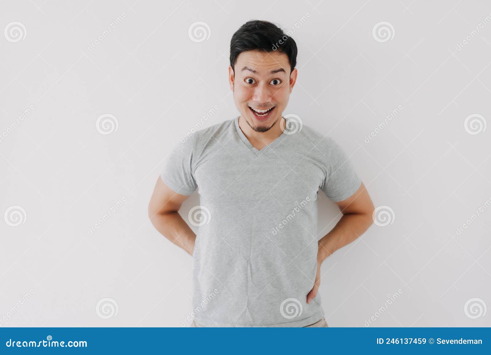 Happy Face Man Expressing of No Problem and No Worries. Stock Image ...