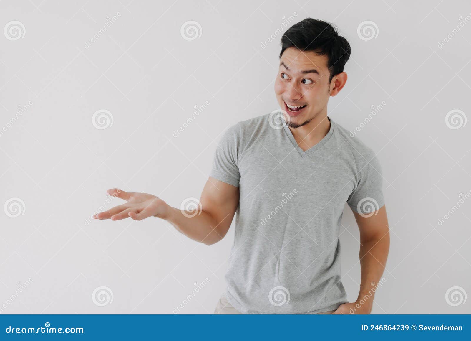 Happy Face Man Expressing of No Problem and No Worries. Stock Image ...